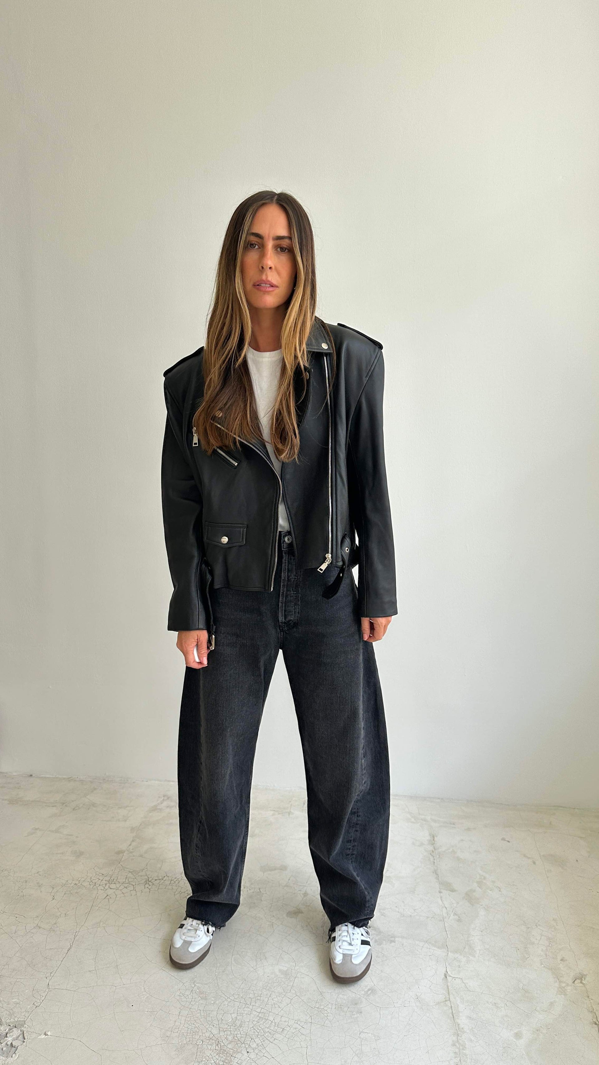 BASIC LEATHER JACKET in BLACK – Les.Basics