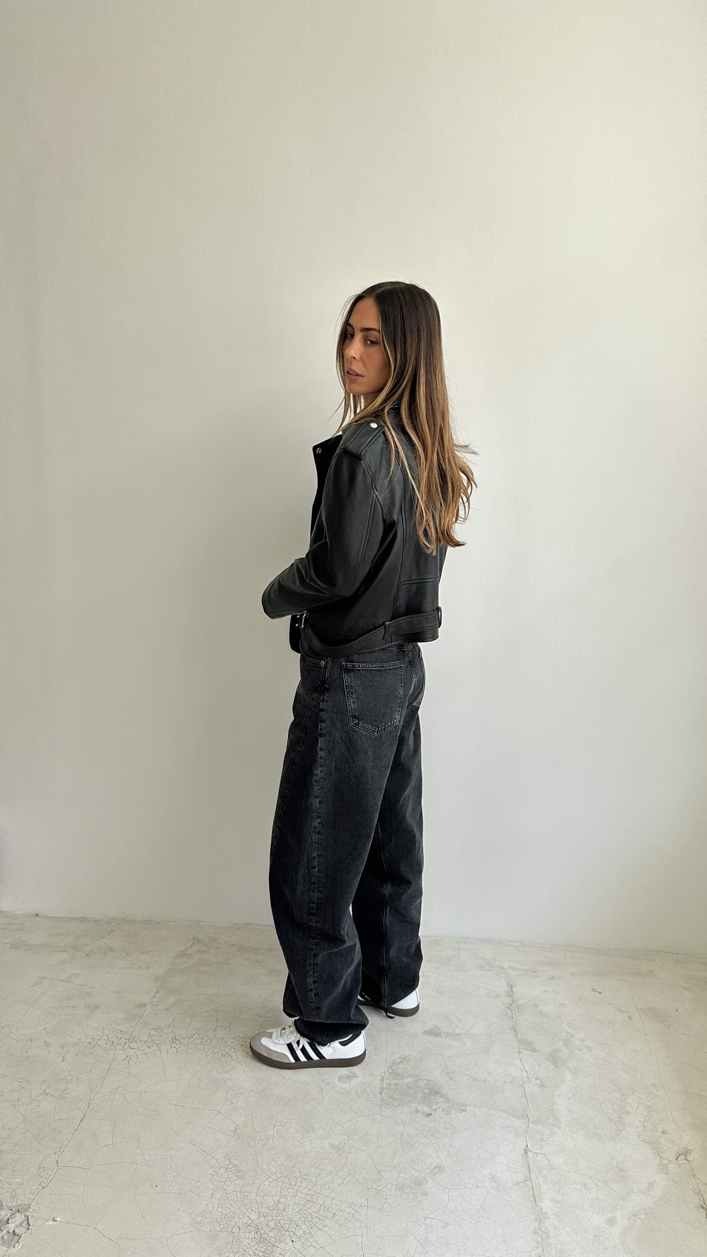 BASIC LEATHER JACKET in BLACK – Les.Basics